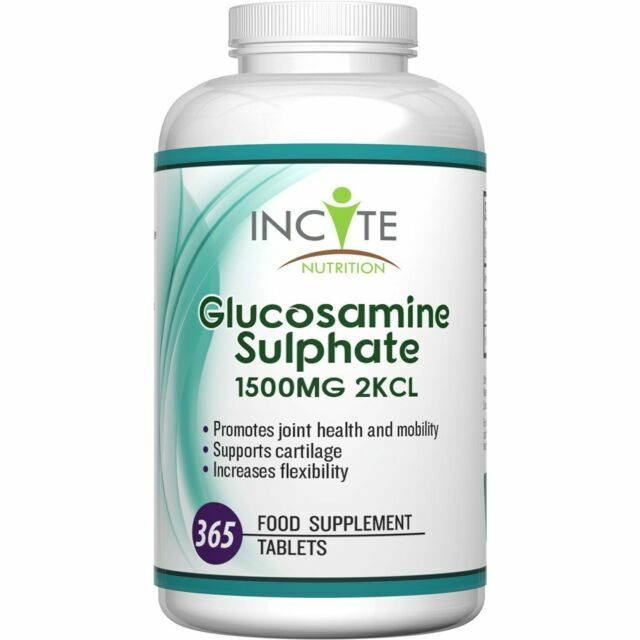 Incite Nutrition Glucosamine Sulphate 2KCl 1500 mg High Strength Food ...