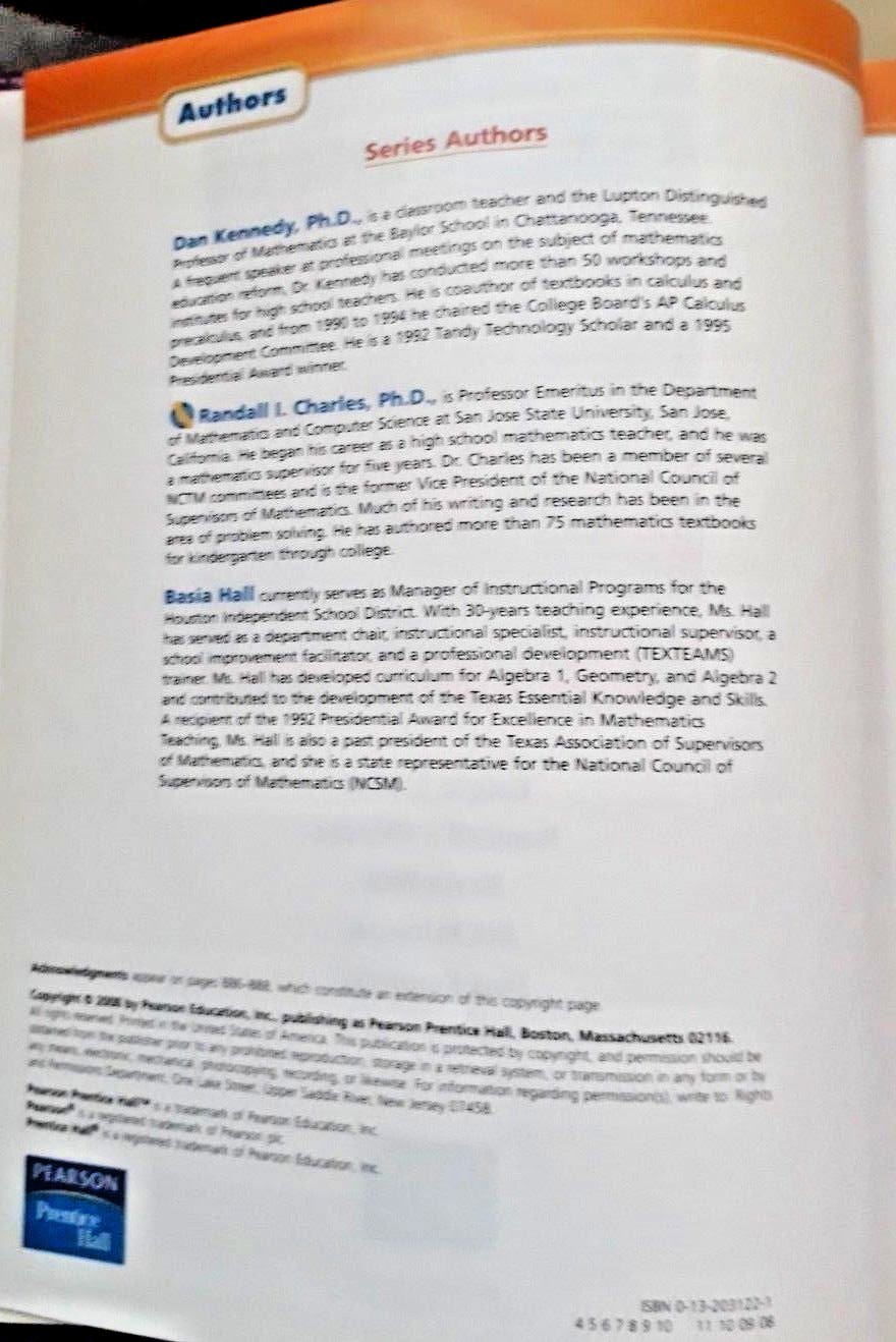 California Geometry (Prentice Hall Mathematics) ISBN:9780132031226 ...