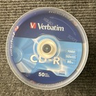 VERBATIM Blank 52X CD-R CDR Branded Logo 700MB Media Disc Pack Of 50 ...