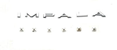 1964 64 Impala Quarter Panel Emblems Car Badge Letters Licensed Chrome ...