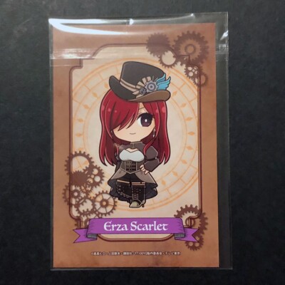 R235 Erza Scarlet Japanese Fairy Tail Princess Cafe Postcard & Bookmark ...
