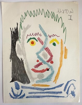 Pablo Picasso Lithograph Man With Striped Shirt 1964 | eBay