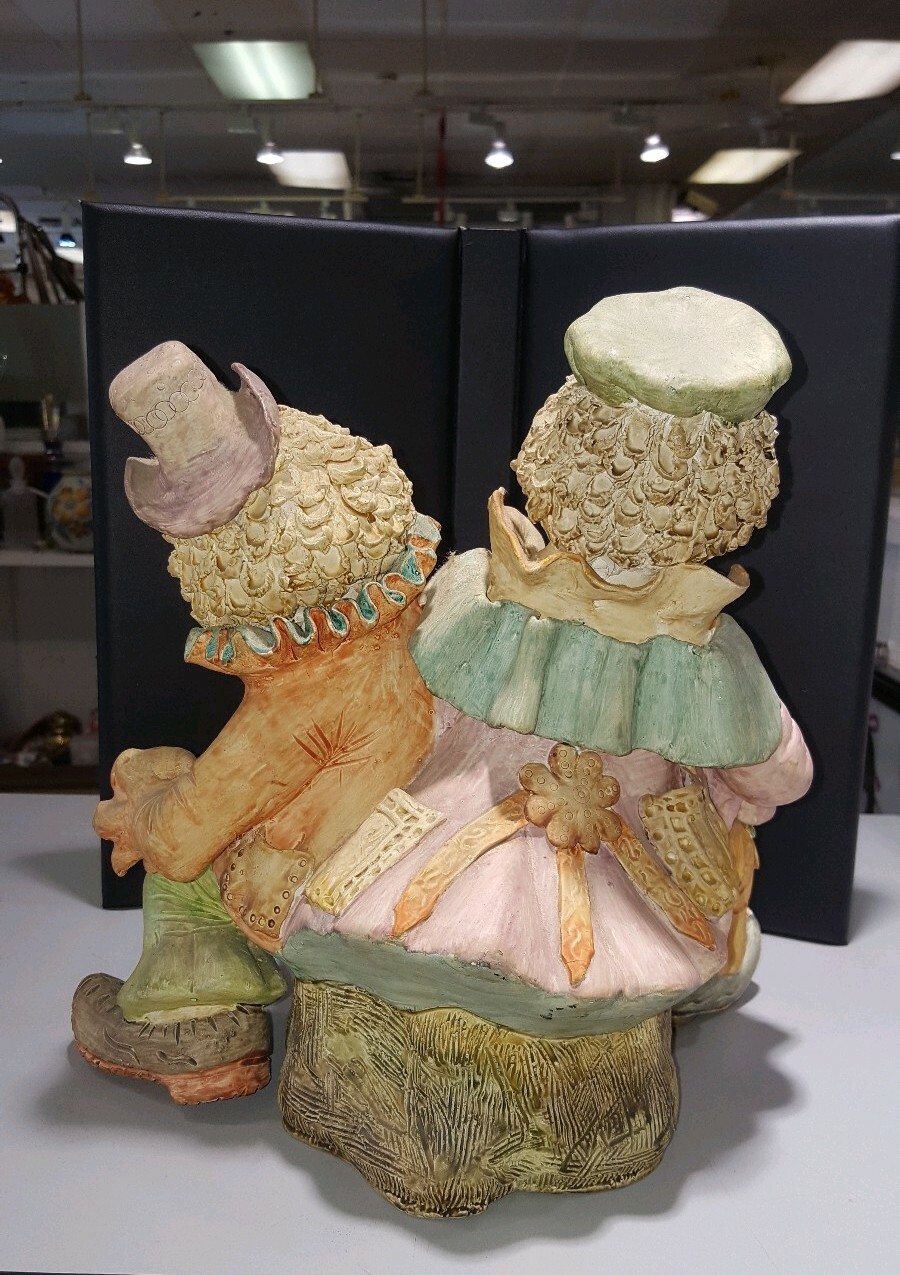 HECHO A MANO GUZMAN HANDMADE CERAMIC CIRCUS CLOWN FIGURE STATUE ...