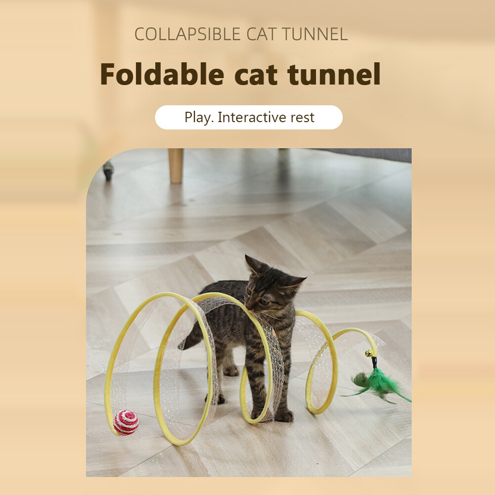 S Shape Cat Stick Toy Sisal Hemp Funny Cat Stick Pets Accessories (Ball ...