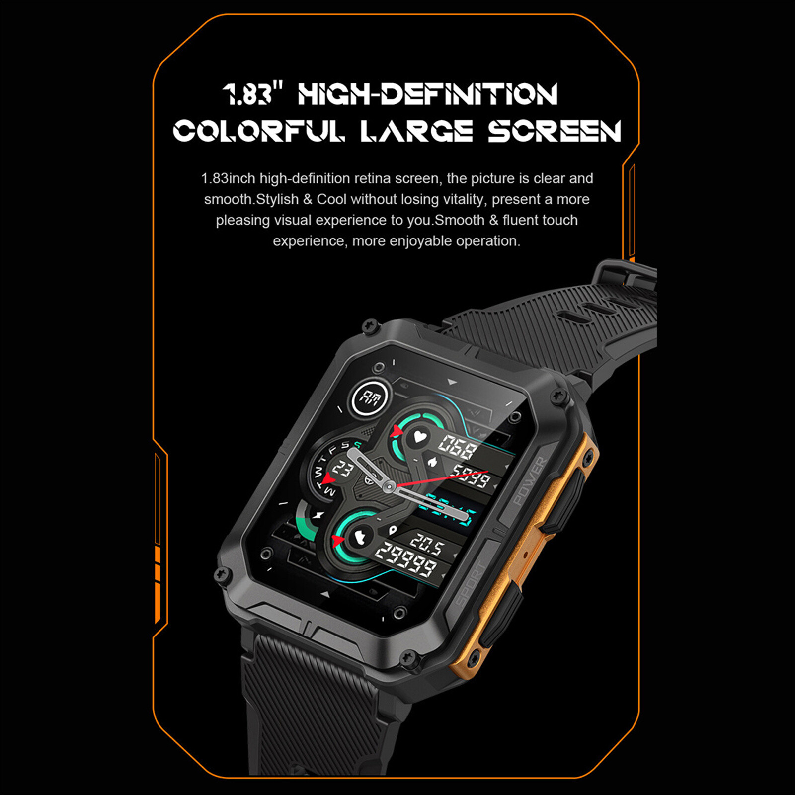 Njord Gear Indestructible Smart Call watch Rugged Tactical Smartwatch ...