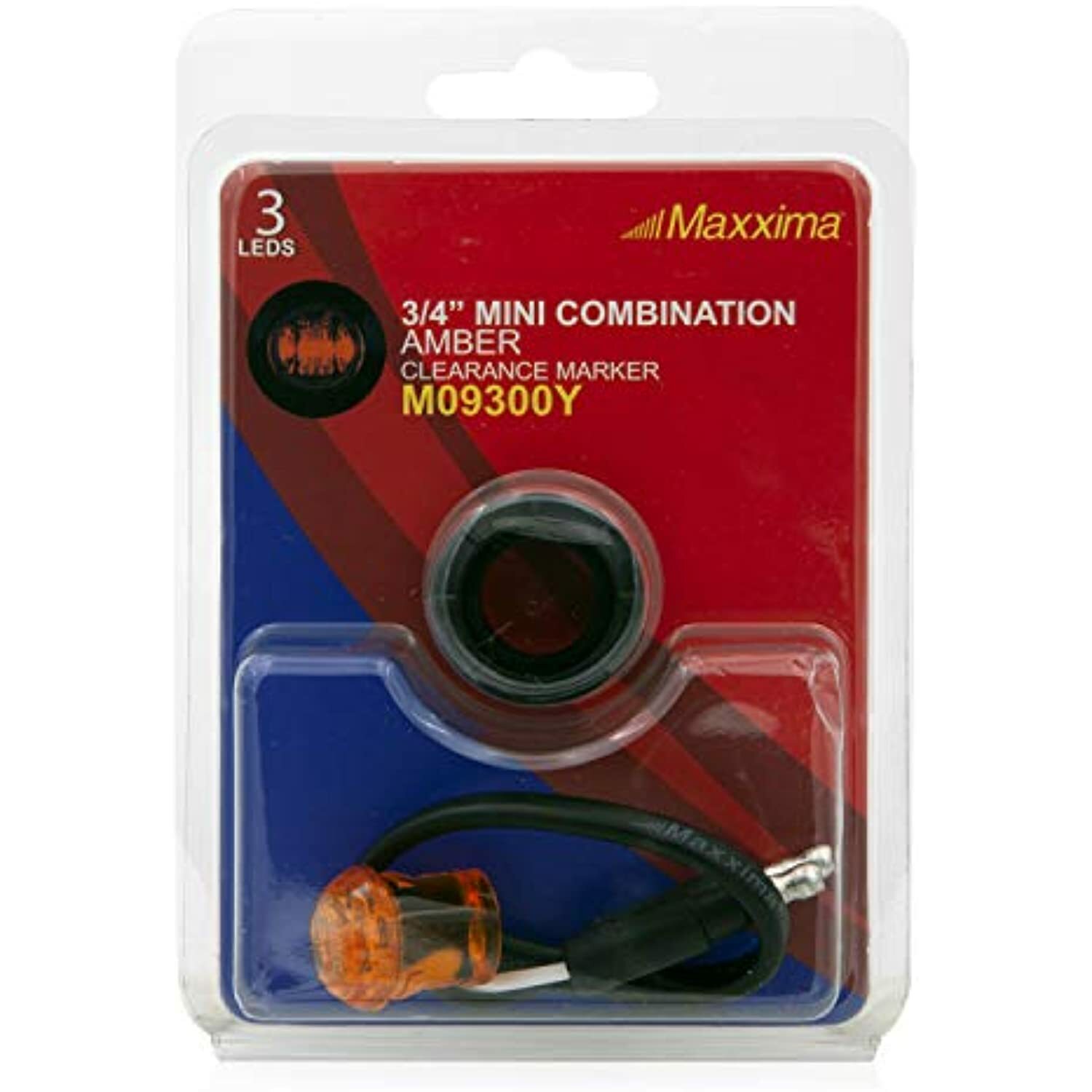 Maxxima M09300Y Amber LED 3/4" Round Combination Clearance Marker Light ...