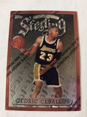 1996 CEDRIC CEBALLOS TOPPS FINEST STERLING NBA CARD #34 LAKERS PHOENIX ...