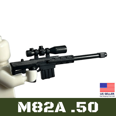 Custom M82A .50 Caliber Sniper Rifle - Toy Brick Weapon for Minifigures ...