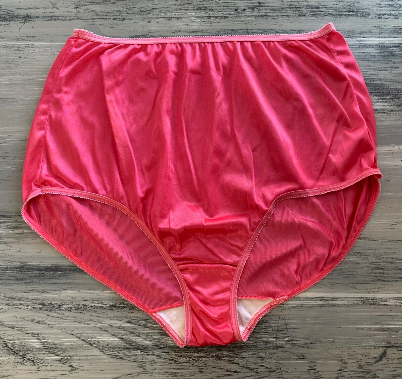Vintage nylon sheer silky Pink Sheer granny panties p… - Gem