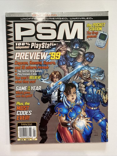 PSM PlayStation Magazine Vol 3 #17 Jan 1999 Dex Drive Lid Sticker Decal ...