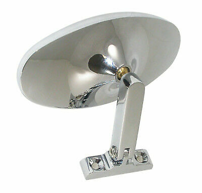 Polished Alum 5" Oval Interior Rear View Mirror Hot Street Rod Chevy ...