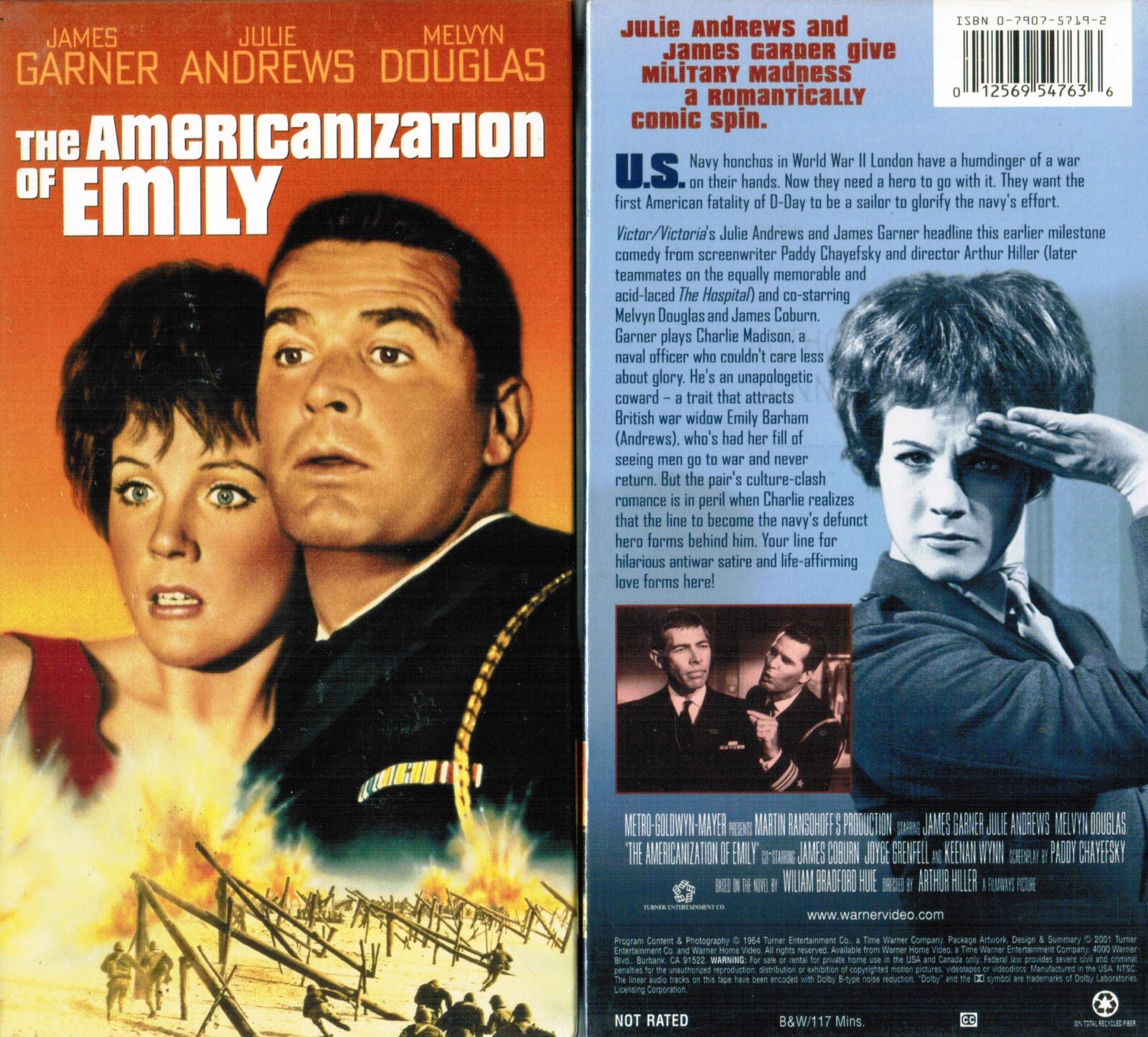 Americanization of Emily VHS Video Tape New James Garner Julie Andrew ...