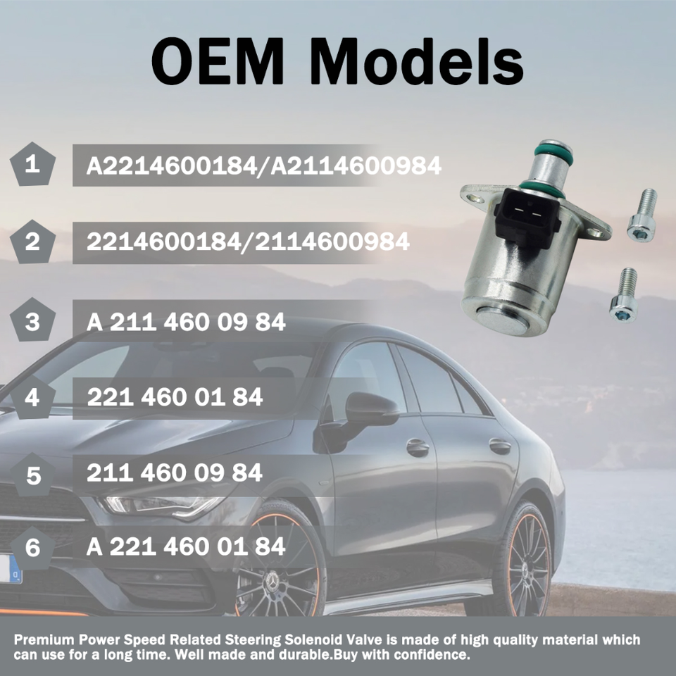1Pc Power Steering Solenoid Valve For Mercedes-Benz W211 W164 R171 ...