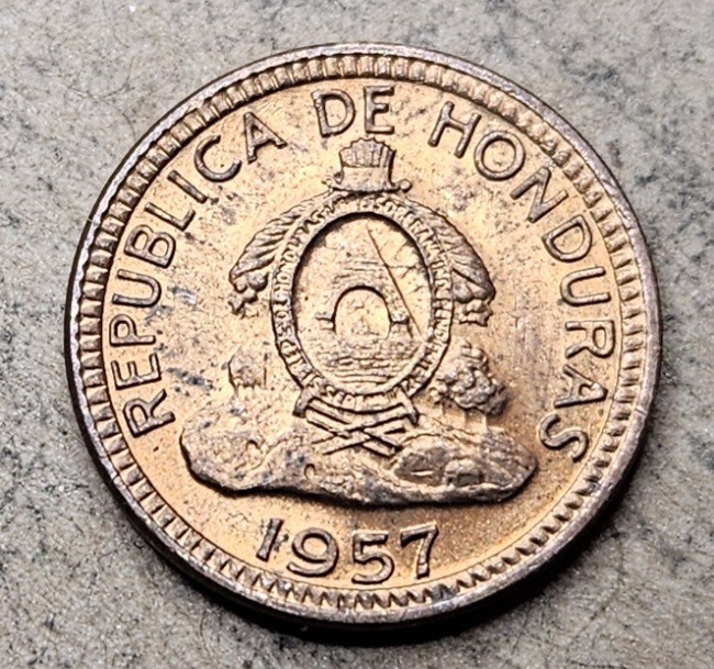 1957 Honduras 1 Un One Centavo - Honduran Coin - Bronze - World Coin | eBay