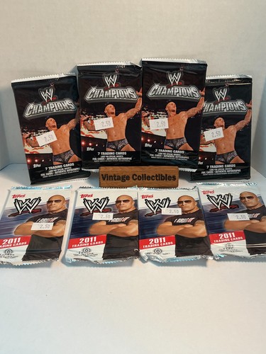 (4) 2011 TOPPS WWE Champions Trading Cards Packs 4 2011 Topps WWE ...
