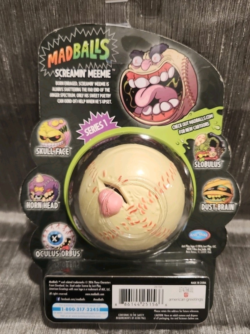 Madballs 1st Edition Screamin' Meemie Foam Ball New Series 1 Number 3 ...