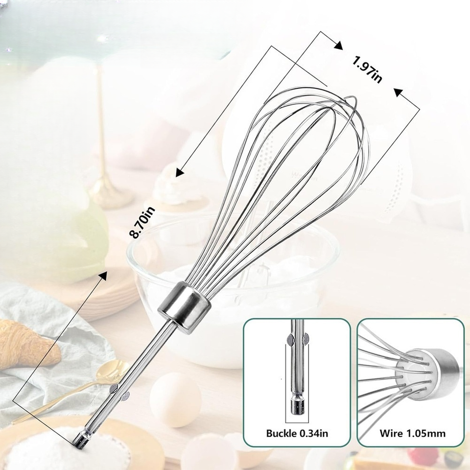 3 Piece Egg Beater Set Made of 304 Stainless Steel for Manual For ...