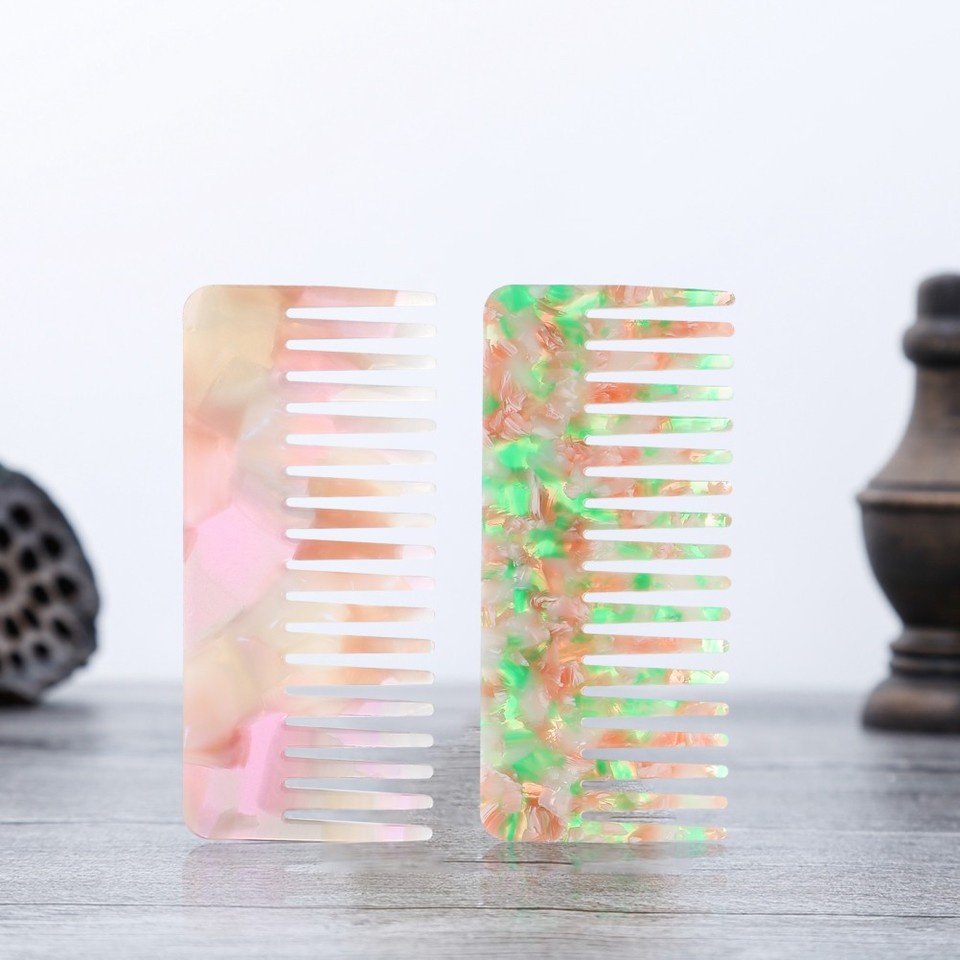 2 pcs Wide Tooth Comb Anti-static Comb Hairdressing Comb Hair Styling ...