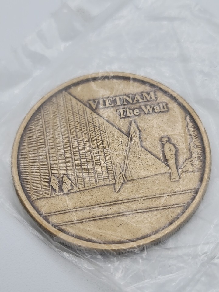 US AMERICAN LEGION VIETNAM THE WALL BRONZE BRASS? MEDALLION TOKEN COIN ...