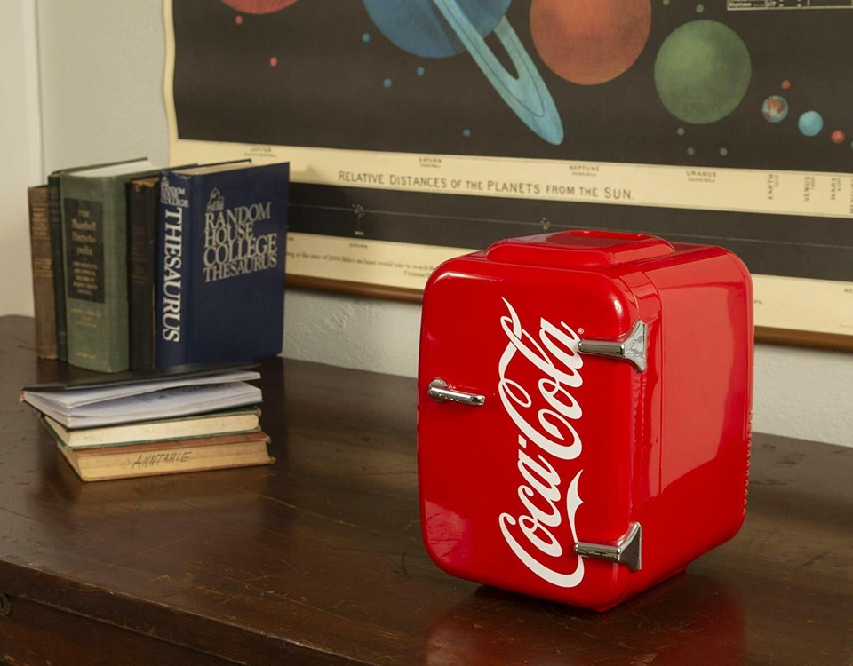 Retro Red Coca Cola Coke Mini Fridge Compact Personal Refrigerator ...
