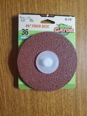Gator 4 1/2" Fiber Disc 36 Grit (3 Pack) 7/8" Center Hole | eBay