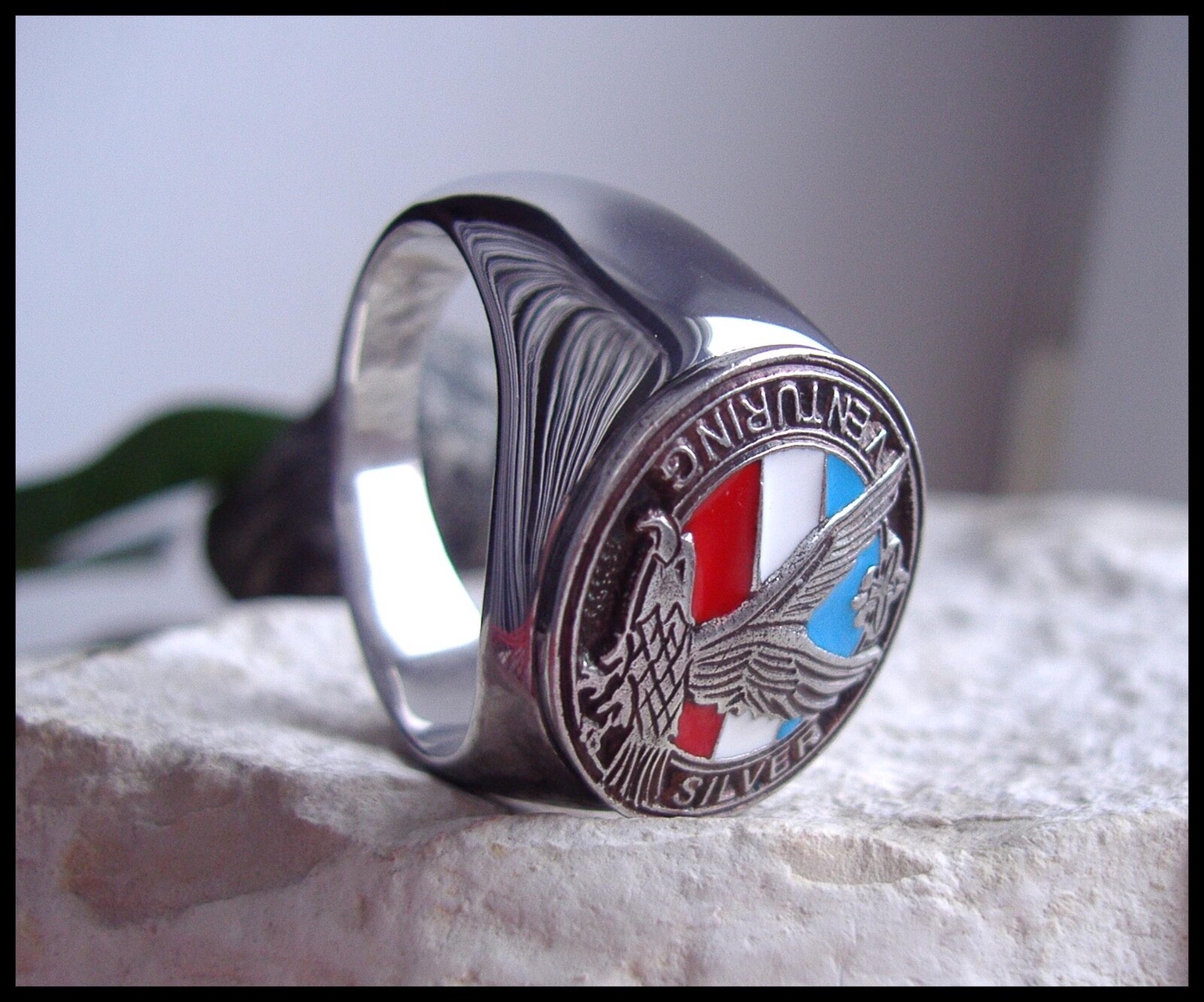 BOY SCOUT VENTURING RING EMBLEM SIGNET AWARD SILVER PATHFINDER [ D48 ...