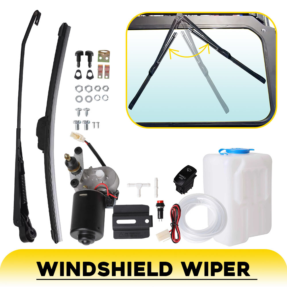 UTV Electric Windshield Wiper Motor Kit Washer Bottle For Can Am ...