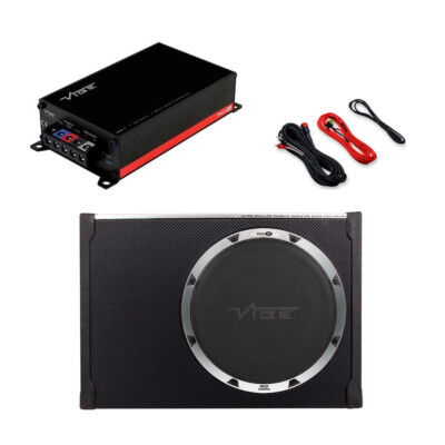 Vibe 12" Ultra Shallow Bass Enclosure Package Deal 900W Subwoofer ...