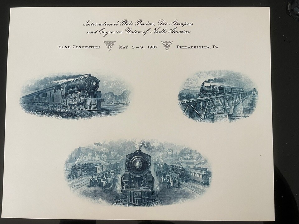 IPPDS F1987A&B 2 Souvenir Card Set Train Vignettes | eBay