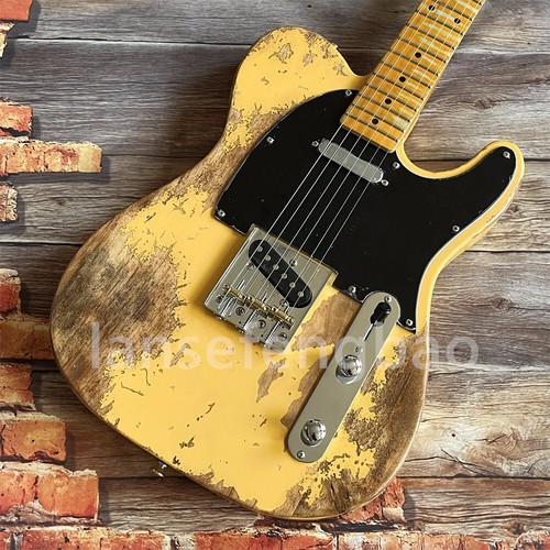 Aged Custom Shop Yellow Electric Guitar Handed Heavy Relics Shipping ...