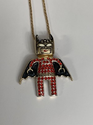 Shiny RED Crystal Batman Necklace-FJ57040 | eBay