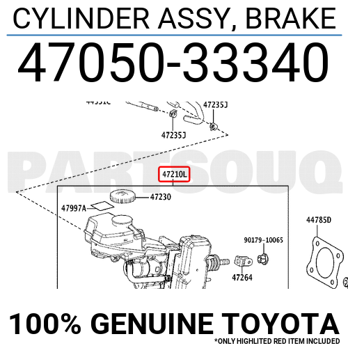 4705033340 Genuine Toyota CYLINDER ASSY, BRAKE 47050-33340 | eBay