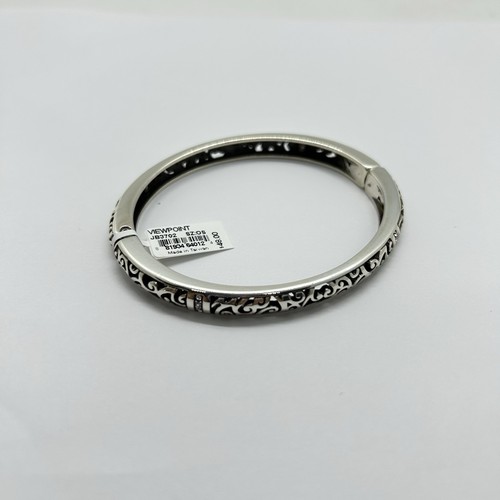 Brighton Bracelet Viewpoint Hinged Bangle Silver Tone JB3702 New | eBay