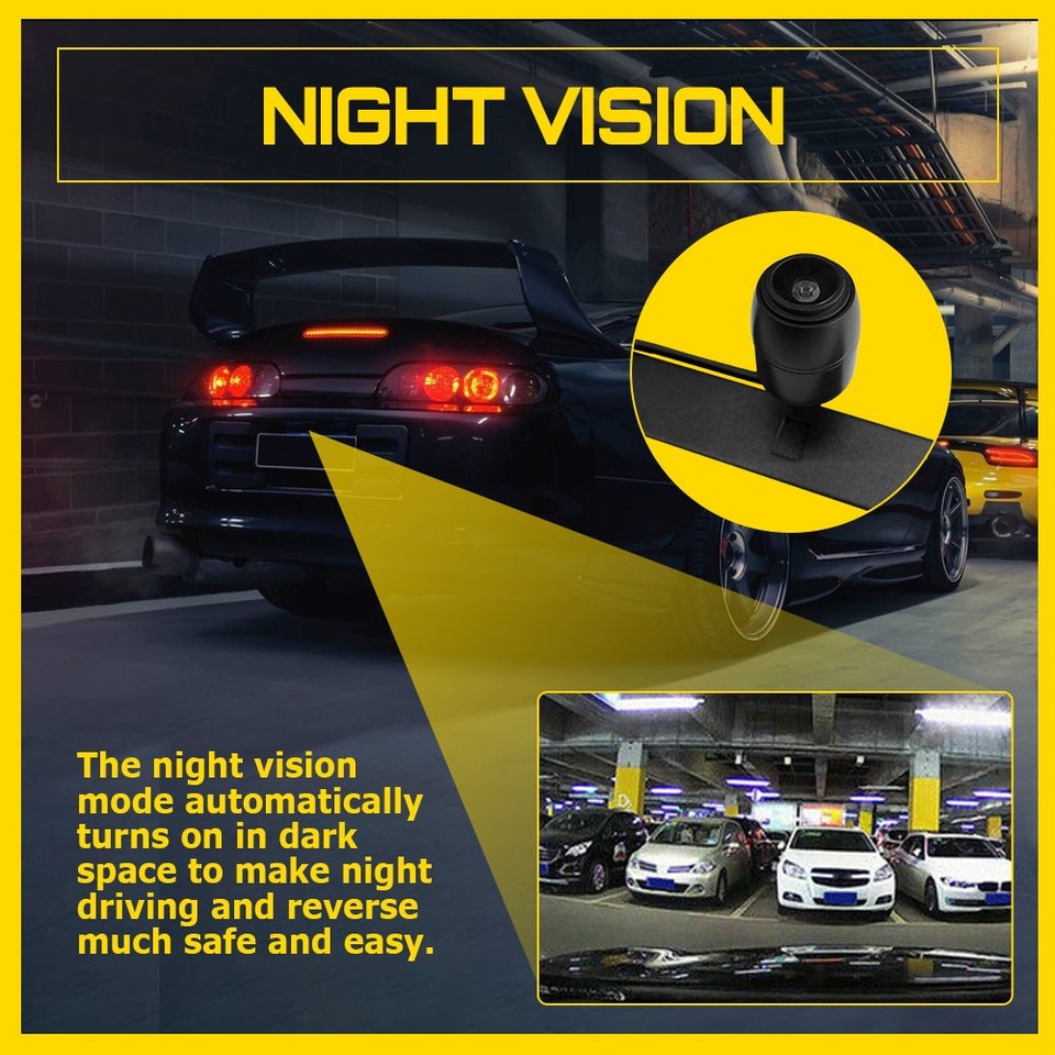 170° Rear View Backup Camera Parking Reverse Cam HD Vision Night ...