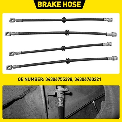 4Pcs For MINI R50 R52 R53 R55 R56 R57 R58 R59 676368 Rear Brake Hose ...