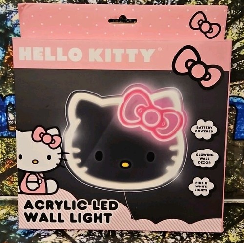 Hello Kitty Light Up Wall Decor Pink & White Lights Battery Powered NEW ...