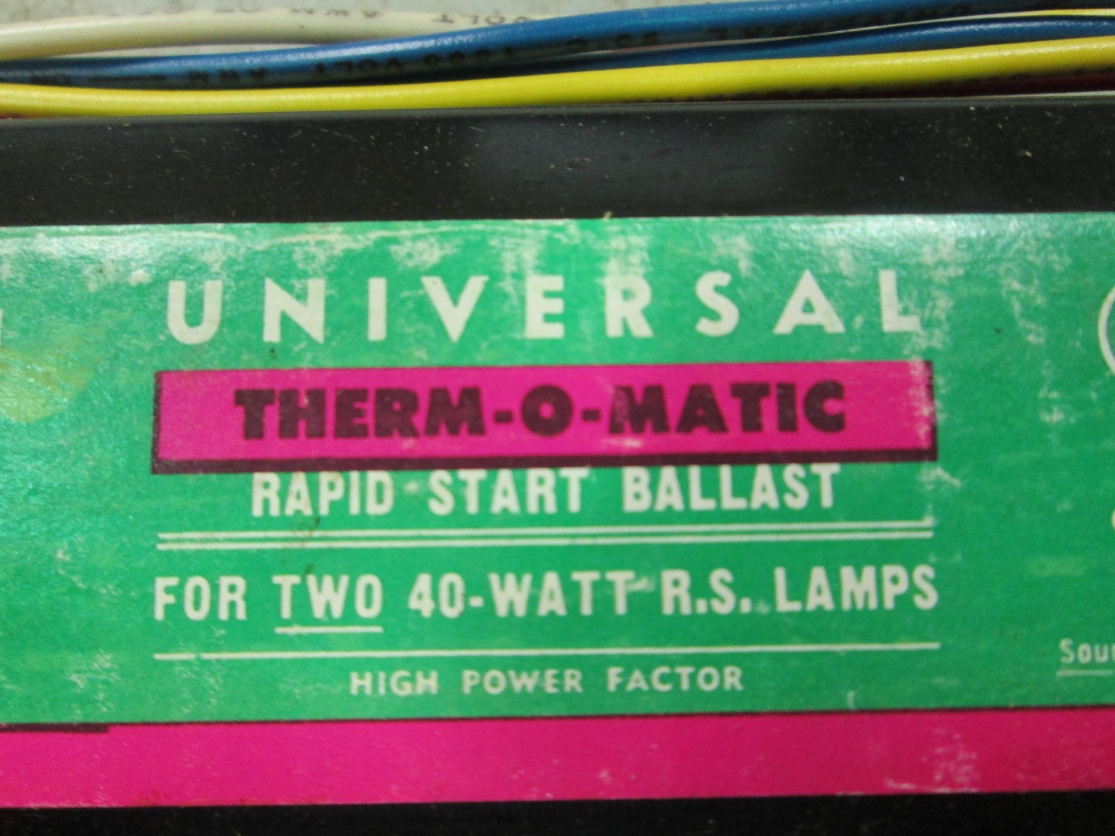 Universal Ballast Therm-O-Matic Rapid Start Cat# 443-L-TC-P 277V 60 Hz (NIB) | eBay