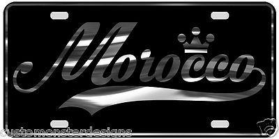 Morocco License Plate All Mirror Plate & Chrome and Regular Vinyl ...