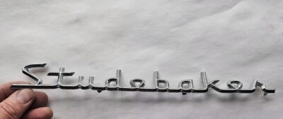 1956-1960 Studebaker Emblem Script Trunk Lid 1314300 1957 1958 1959 Dry ...
