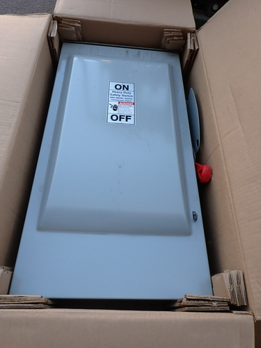 New in box Siemens HNF364R 200 amp 600v NON Fused 3R Outdoor Disconnect ...