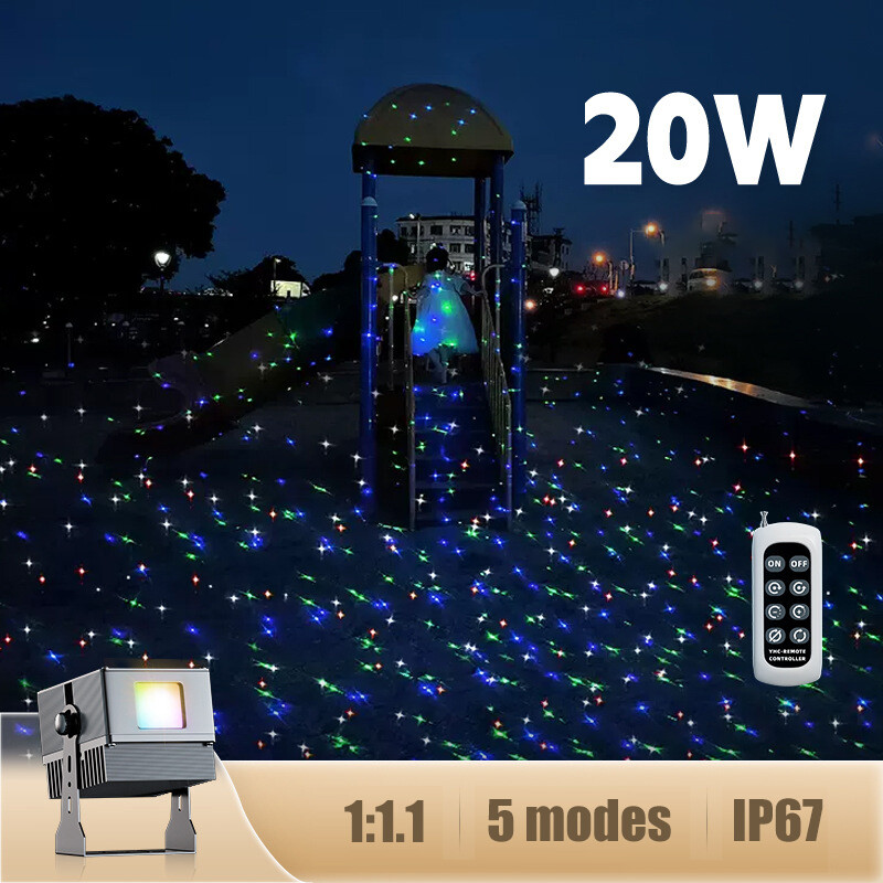 2W 5W Waterproof Outdoor Starry Sky LED GOBO Projector Stage Night ...