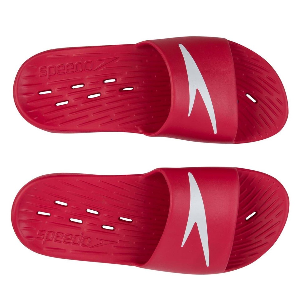 Men's Sandals Speedo Slip on Sliders in Red | eBay UK