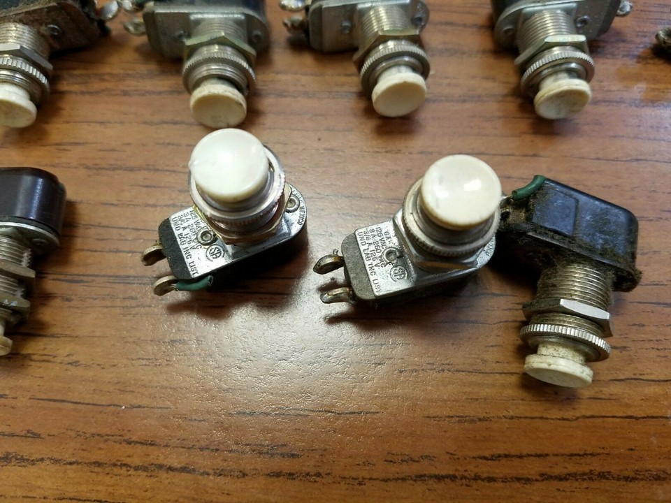 20 Carling Momentary Push button Switch SPST NC Solder Terminals 6 Amp ...