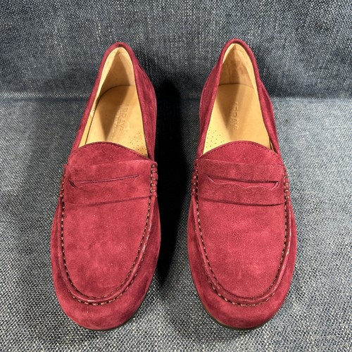 Array Womens Harper Purple Penny Loafers Shoes 8.5M Leather Upper | eBay