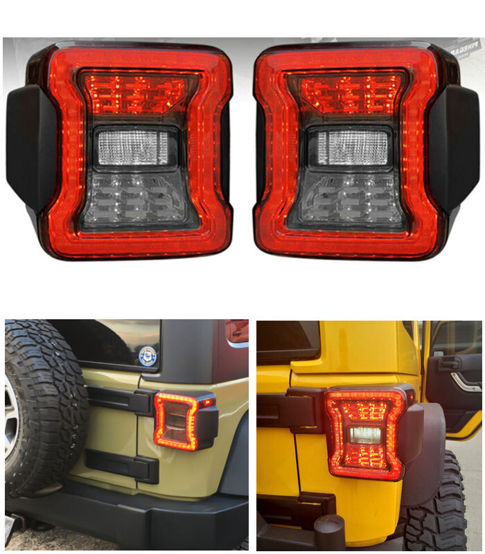 For 2007-2018 Jeep Wrangler JK JKU LED Tail Lights Rear Brake Reverse Turn Lamps | eBay