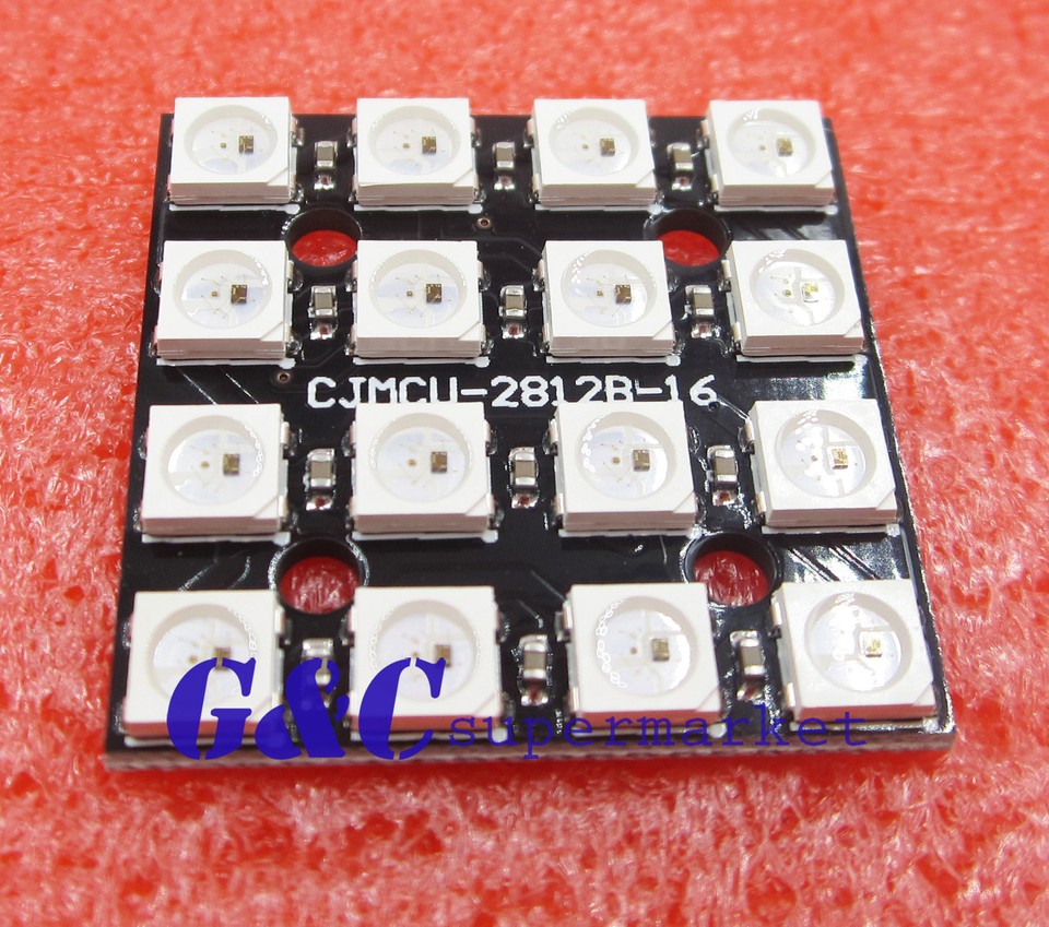 RGB LED 4x4 16Bit WS2812 5050 RGB LED + Integrated Drivers For Arduino | eBay
