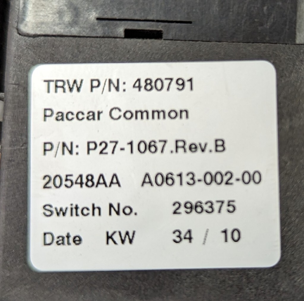 KENWORTH PETERBILT SWITCH-TURN SIGNAL MULTI FUNCTION NEW# P27-6221 OLD ...