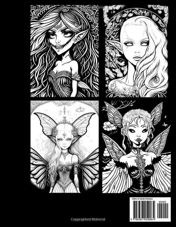 Gothic Tinkerbell Coloring Pages