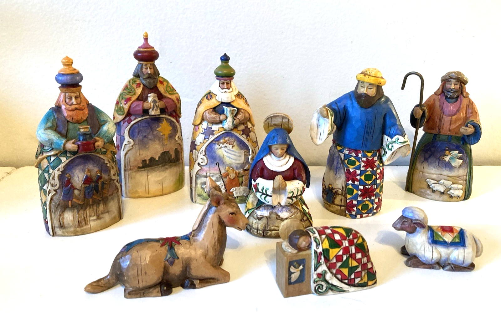 Jim Shore Vtg Xmas Heartwood Creek Nativity Mini Figurine Set Baby ...