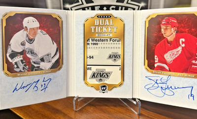 2021-22 UD The Cup Dual Ticket Booklet Auto Wayne Gretzky/ Steve ...